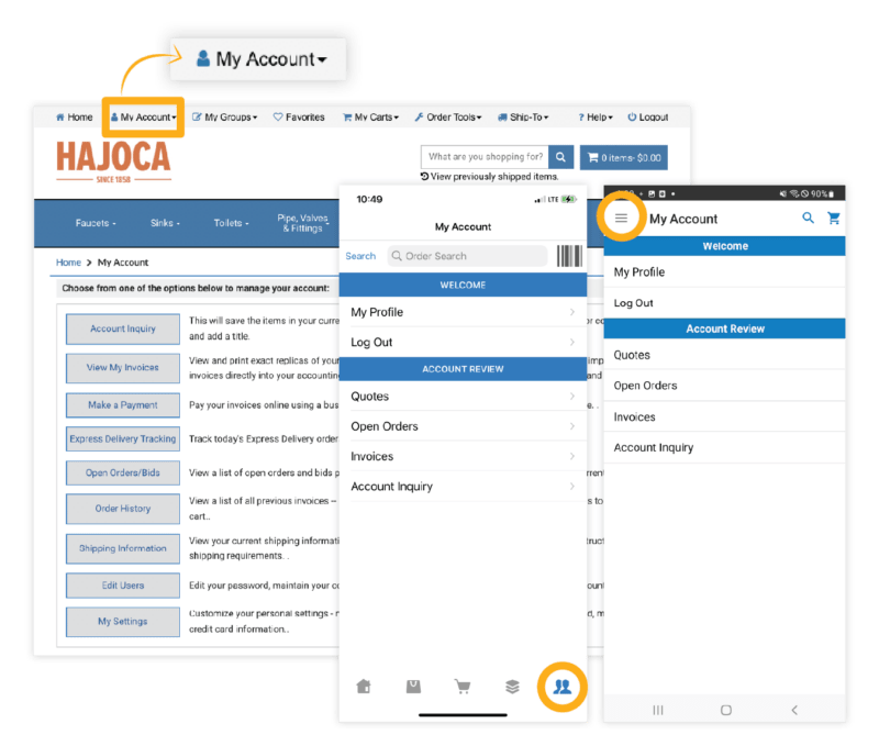 Hajoca - Online Services